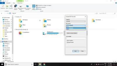 How to format SD card on windows 10