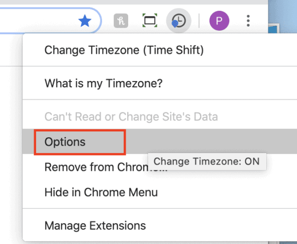 The easiest way to change the time on the Google Chrome Browser