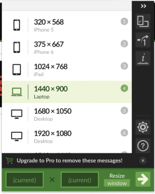 How to resize browser window on Chrome