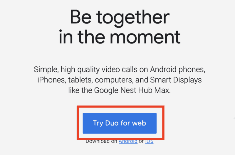 How to get Google Duo on PC