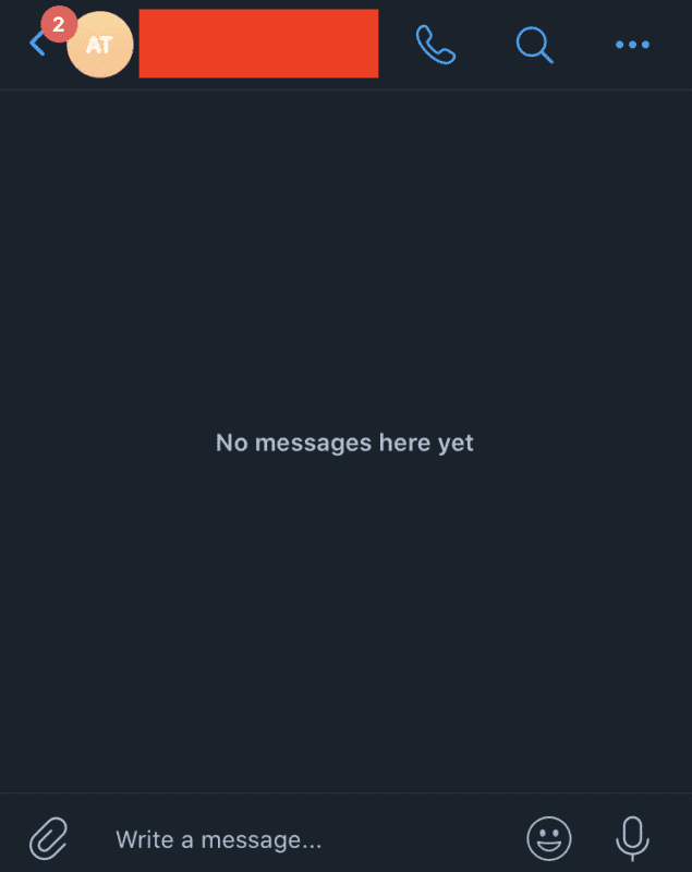 How to send a message to an unsaved contact on Telegram