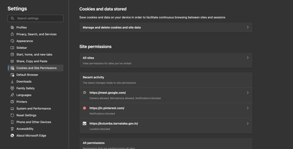 How to enable cookies on Microsoft Edge 2020