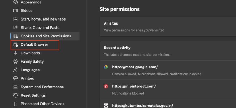 How to set Microsoft Edge as the default Web Browser