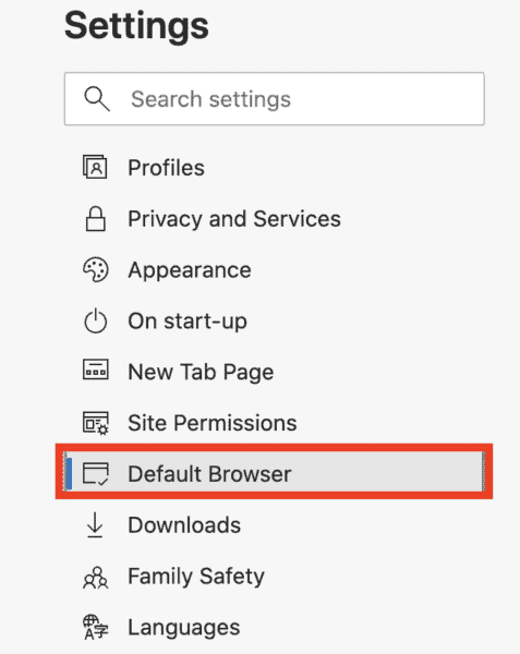 How to set Microsoft Edge as the default Web Browser