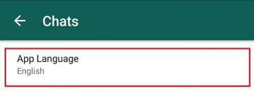How to change the language on Whatsapp