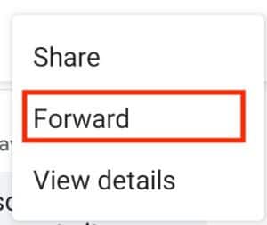 How to forward a text conversation on Android
