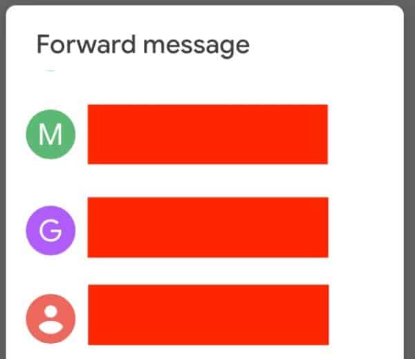 How to forward a text conversation on Android