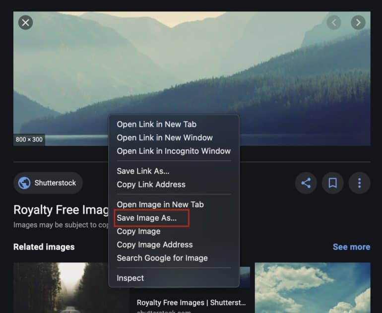How to save images on a Mac