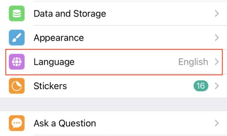 How to change the language on Telegram Messenger