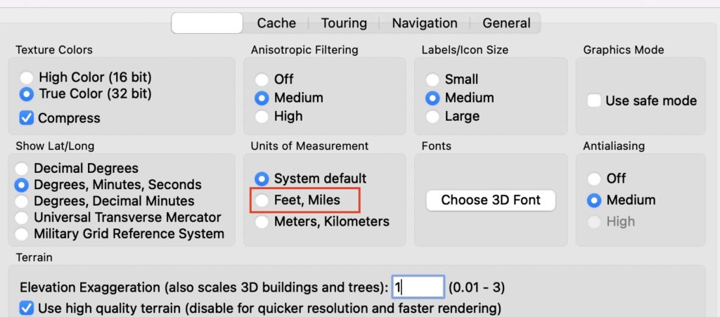How to measure distance in feet using Google Earth