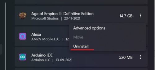 How to uninstall games from the Microsoft Store on Windows 11