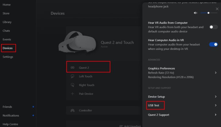 How to play Steam games on the Oculus Quest 2 using a link cable