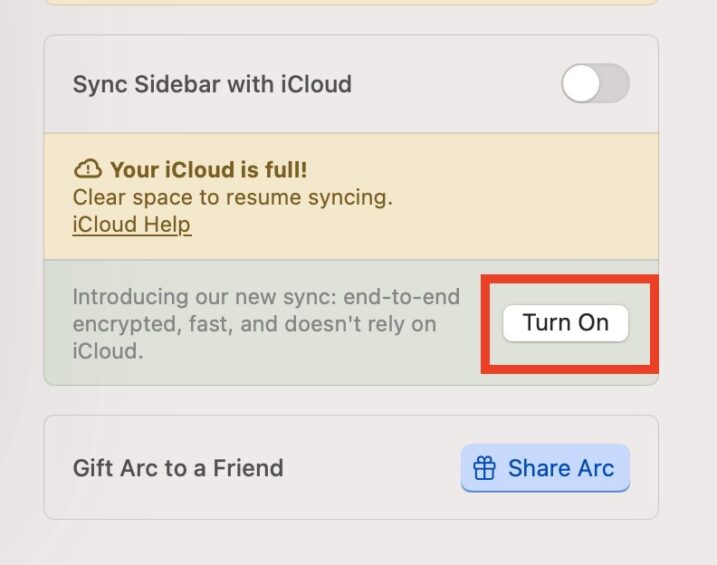 How to sync your sidebar in the Arc Browser