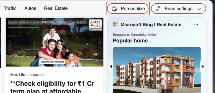 How to personalize your feed on Microsoft Edge